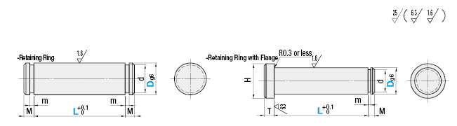 Roller Follower Pins - Retaining Ring | MISUMI | MISUMI Thailand