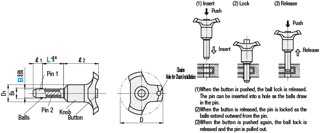 Ball Lock Pins - Push Type | MISUMI | MISUMI Thailand