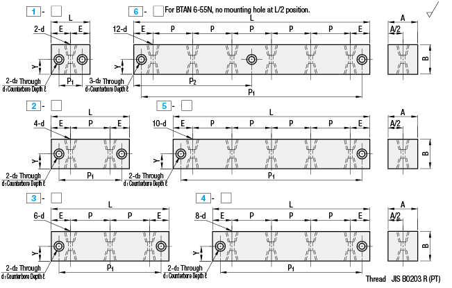 BTSN1-22 | Block Terminal for Hydraulic/Water/Air -Vertical Through ...