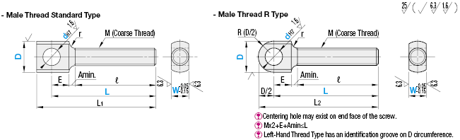 Hinge Bolt - Standard / R Type | MISUMI | MISUMI Thailand