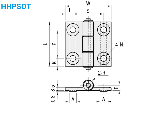 Protruded Aluminum Hinges | MISUMI | MISUMI Thailand