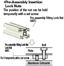 Pre-Assembly Insertion Lock Nut - For 5 Series (Slot Width 6mm) | MISUMI | MISUMI Thailand