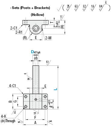 Device Stands - Side Mounting, Compact (Hollow) | MISUMI | MISUMI Thailand