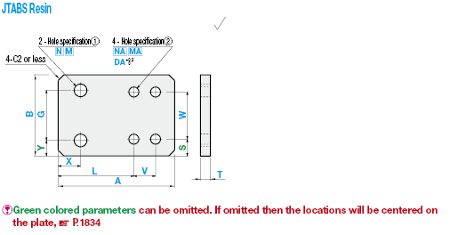 Sheet Metal Mounting Plate / Bracket - Custom Dimensions Type - JTABS ...