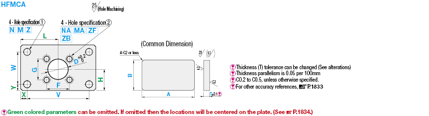 6 Surface Milling Machine Plates/Brackets. Outer Diameter Configurable ...