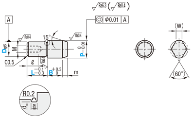 [Clean & Pack]Locating Pin - Large Head, Tapered, Non-Magnetic Type ...