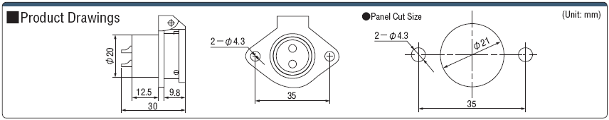 Resin Bayonet Connectors · MBC Series, Panel Mount Socket | MISUMI ...