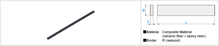 Ceramic Fiber Stick, Grindstone, Flat, Granularity #600 or equivalent ...