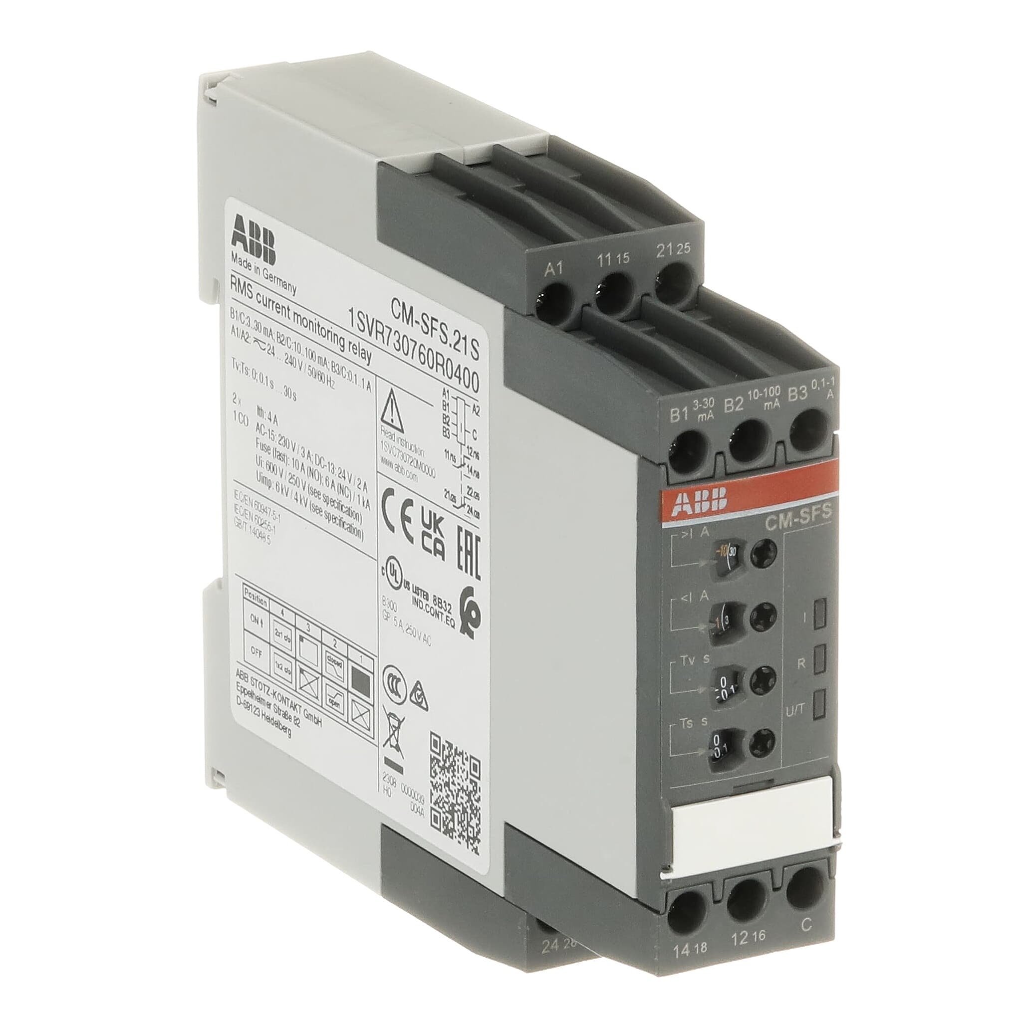 Current Monitoring Relays, Single Phase, CM-SFS Series | ABB | MISUMI ...