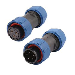 Cable Plug and Socket 5/15/30A Circular Connectors (Threaded) IP68 | RS ...