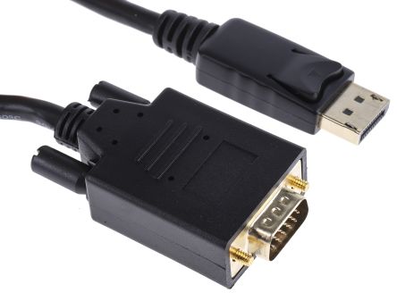RS PRO Male DisplayPort to Male VGA Display Port Cable, 1080p, 3m | RS ...