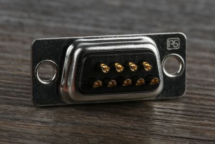 RS PRO 9 Way Panel Mount D-sub Connector Plug, 2.77mm Pitch (544-3733 ...