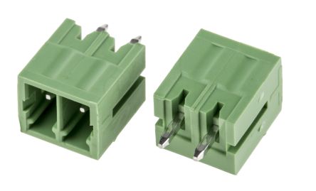 RS PRO 2 Way, 1 Row, Straight PCB Terminal Block Header, 10A | RS Pro ...