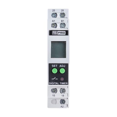 RS PRO DIN Rail Multi Function Timer Relay, 24 to 240V AC/DC, 2NO, 01 ...