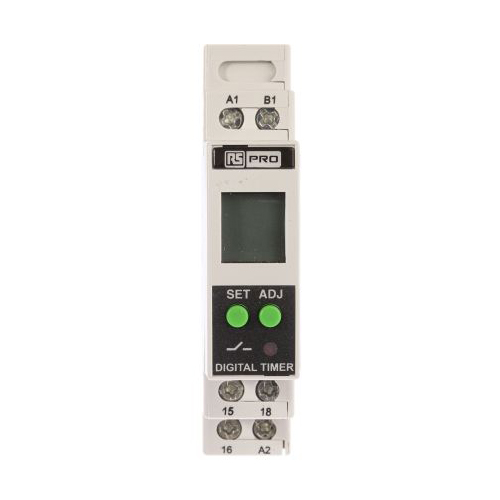 RS PRO DIN Rail Multi Function Timer Relay, 24 to 240V AC/DC, SPDT, 01 ...