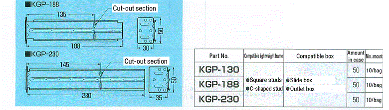 Adjustable Fixed Bar for Lightweight Partitions, KGP Series | MIRAI INDUSTRY | MISUMI Thailand