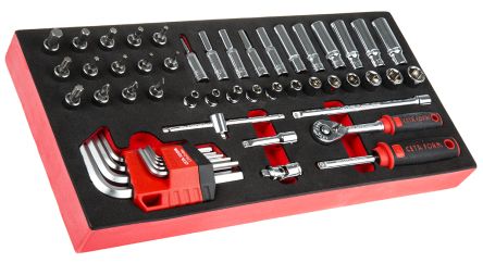 52 Piece 1/4in Socket & Hex Key Set Tool Module | RS Pro | MISUMI Thailand