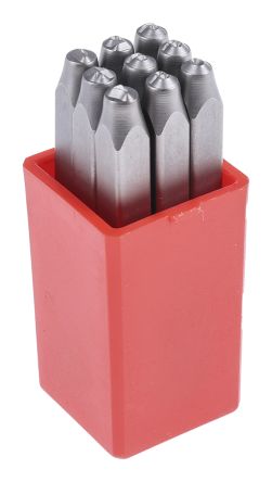 RS PRO 2.5mm x 9 Piece Engraving Number Punch Set, (0 to 8) | RS Pro ...