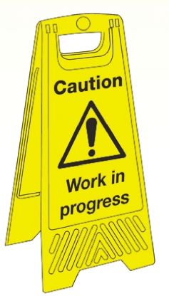 RS PRO General Hazard Hazard Warning Sign (English), "Caution Work In ...
