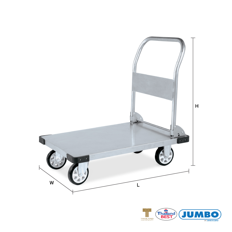 ST1-6009F | Stainless Steel Platform Truck - Single Foldable Handle 350 ...