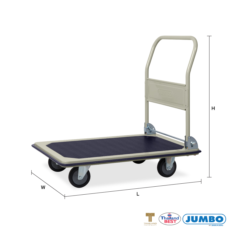 Steel Platform Truck - Single Foldable Handle 370 kg. (PU) HB-210J ...