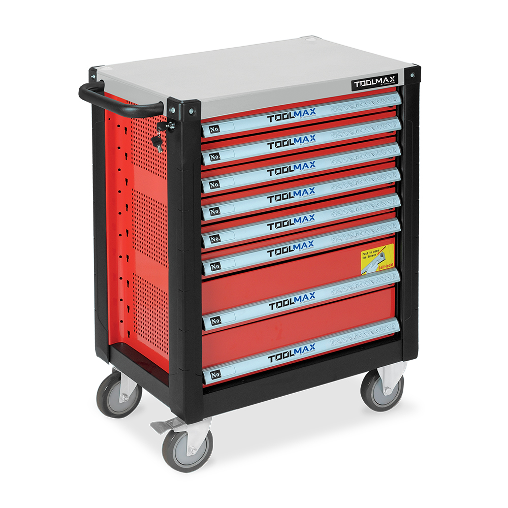 Mobile Tools Cabinet with Galvanised Worktop 2 Large + 6 Small Drawers WS620BR | TOOLMAX ...