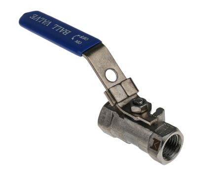 RS PRO Stainless Steel Reduced Bore, 2 Way Ball Valve, BSPP 6.35mm ...