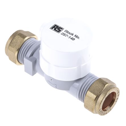 RS PRO Radial Flow Turbine Flow Meter, Liquid, 0.25 L/min to 6.5 L/min ...