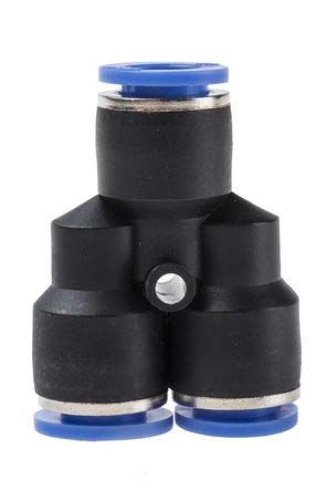 RS PRO Y Tube-to-Tube Adaptor, Push In 12 mm to Push In 12 mm, Tube-to ...