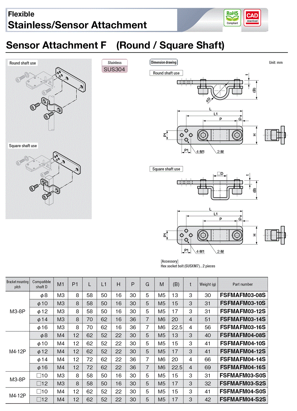 Sensor Bracket Flexible Stainless Steel / Sensor Attachment, Sensor ...