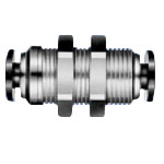Junron One-Touch Fitting M Series (for General Piping) Bulkhead Union ...