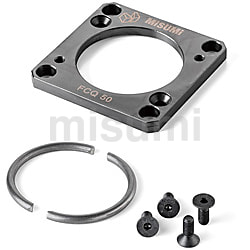 Plate for gas springs compatible with piping -Vertical type/Top groove ...