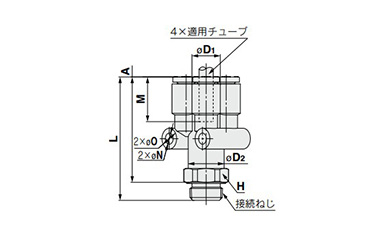 Double Branch KQ2UD (Face Seal), One-Touch Fitting | SMC | MISUMI Thailand