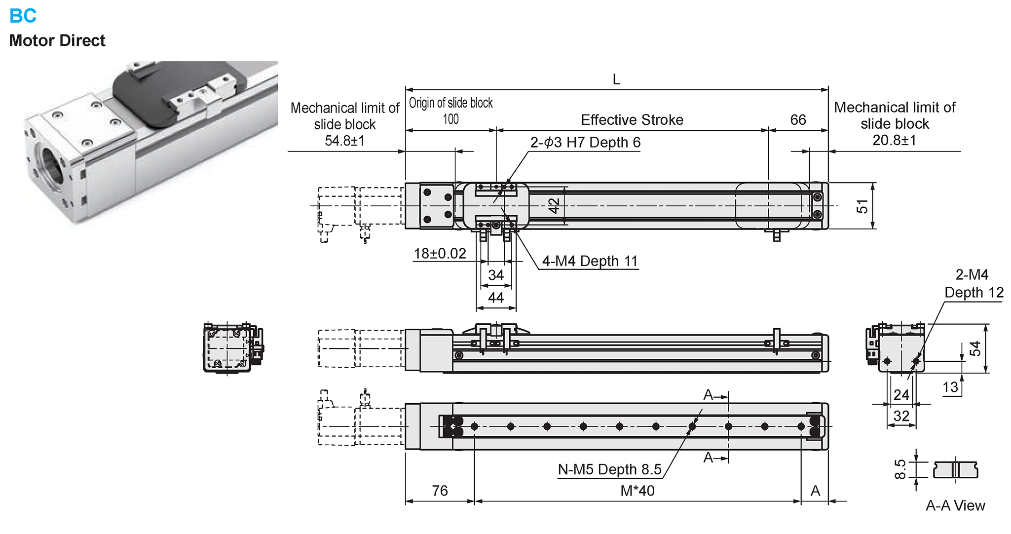 โรบอทแบบแกนเดียว E-MTH5 สกรู กรูไดร์ฟ ชนิดกึ่งปิดผนึก (ใช้งานทั่วไป) | MISUMI | MISUMI ประเทศไทย